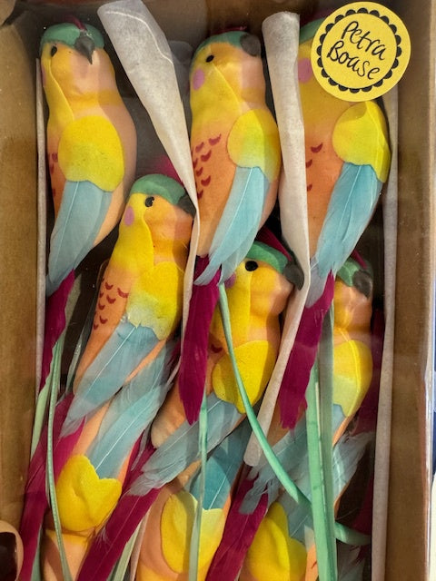 Feathered Bird Clip - Peach Budgie – The Hambledon Gallery